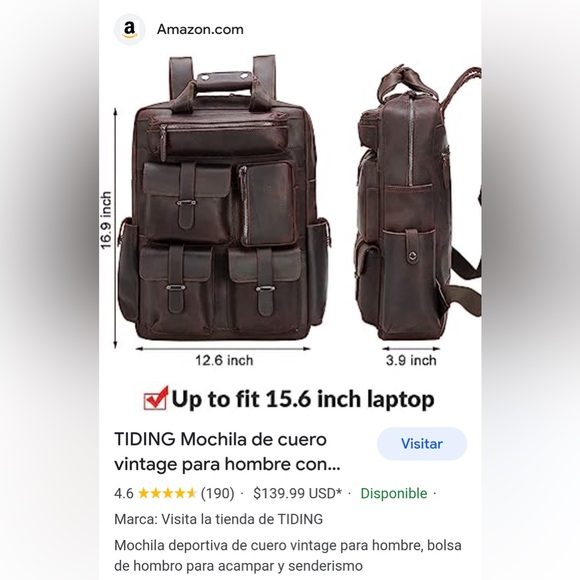 Tiding | Bags | Tiding Vintage Leather Backpack | Poshmark